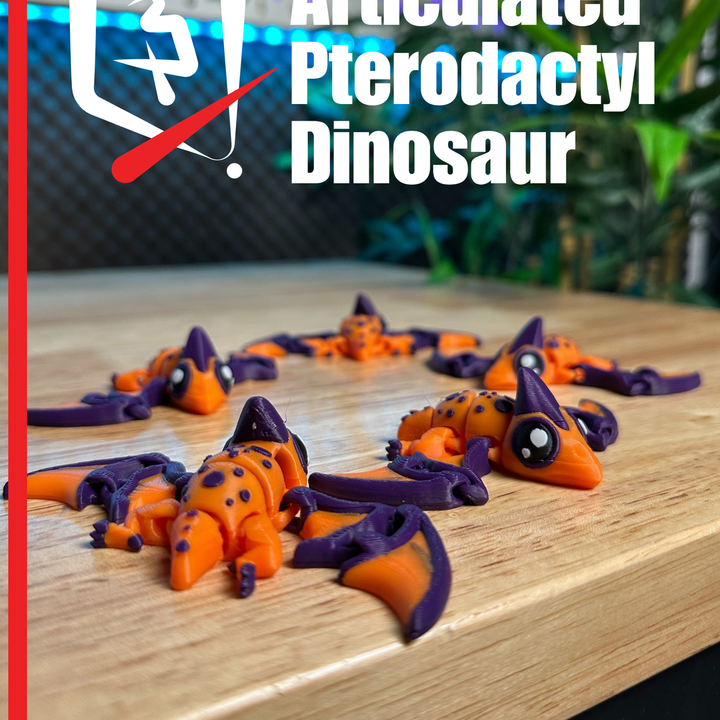 3D Printable Articulated Pterodactyl by Plastic 3d